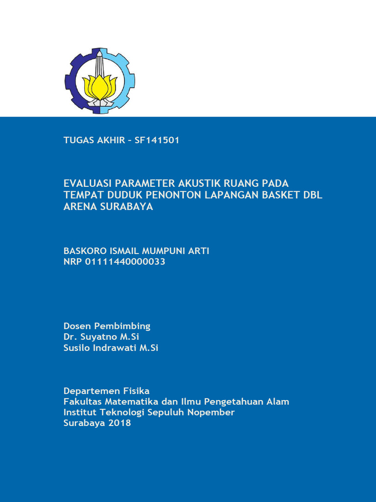 Akustik DBL Arena 6 Draft Ta Baskoro Ismail 111410033 New | PDF
