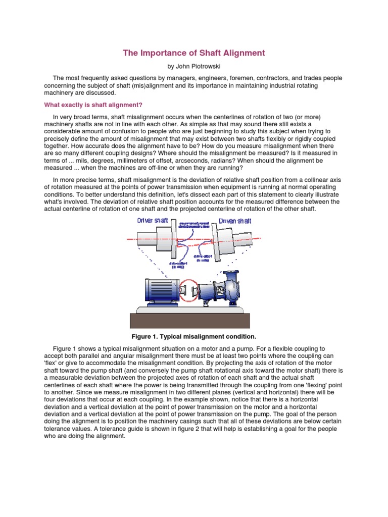 The Importance of Shaft Alignment | PDF | Technology & Engineering