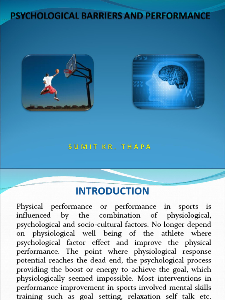 Psychological Barriers and Performance | PDF | Anxiety | Attention
