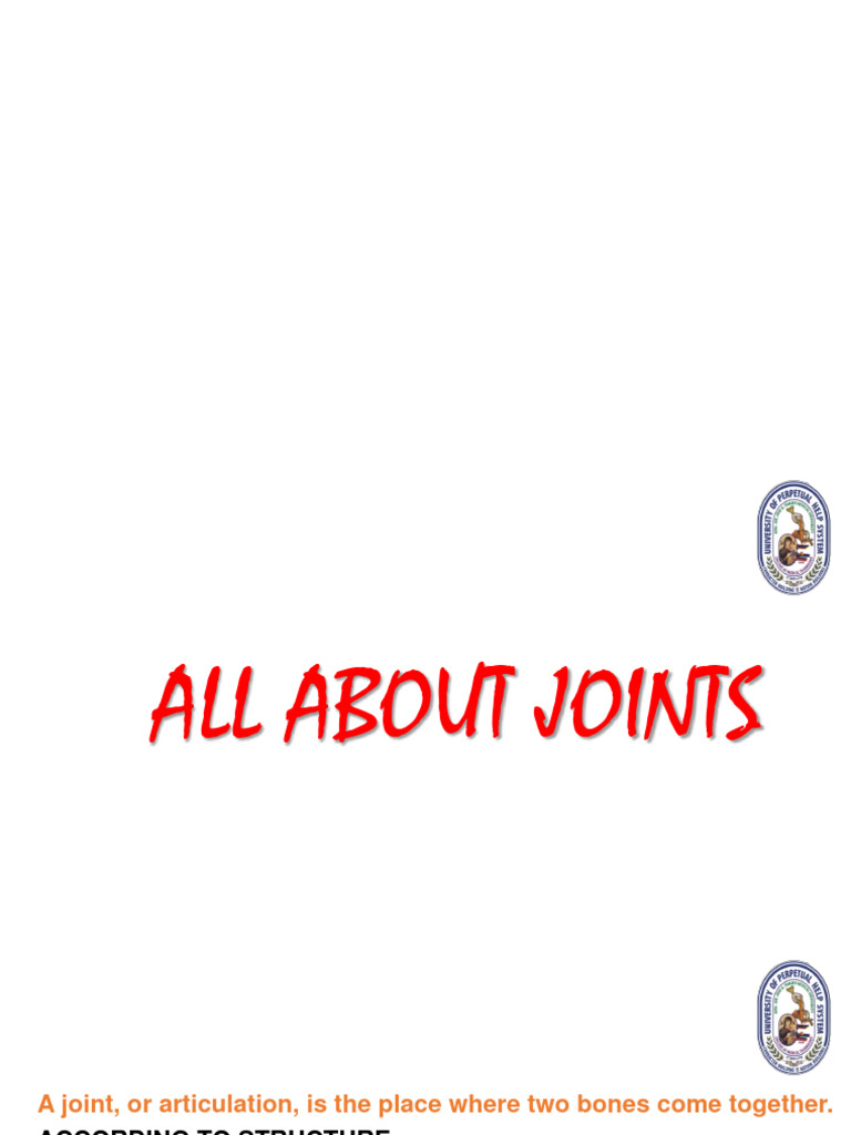 Lec Joints Pdf Anatomical Terms Of Motion Joint