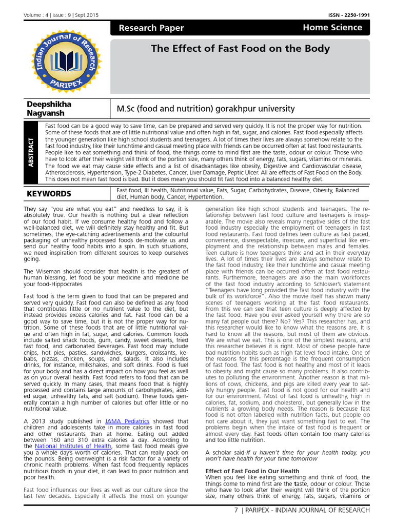 September 2015 1492176083 04 | PDF | Fast Food | Obesity