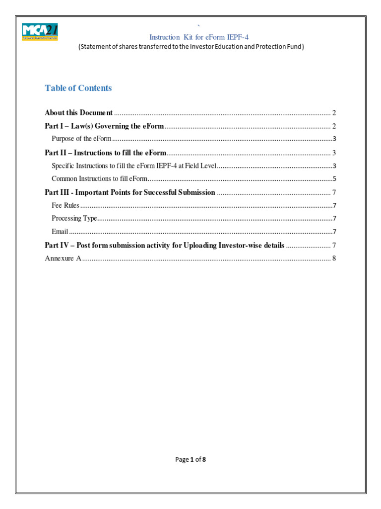 Instruction Kit Eform IEPF-4 | PDF | Microsoft Excel | Computing