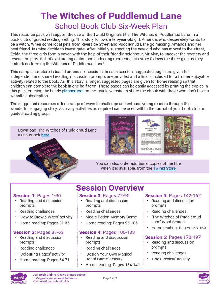 School Book Club Six-Week Plan | PDF