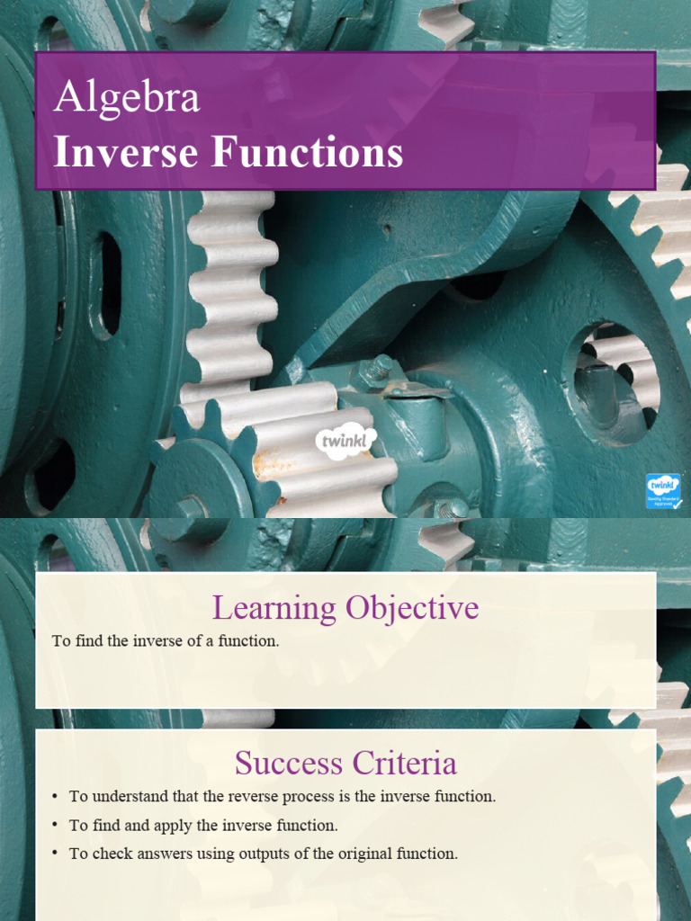Inverse Functions PowerPoint | PDF | Function (Mathematics) | Mathematical Logic