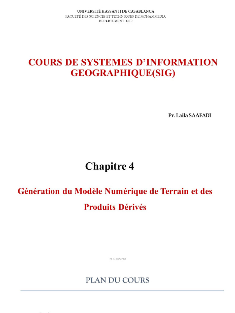 Chapitre 4 - MNT | PDF