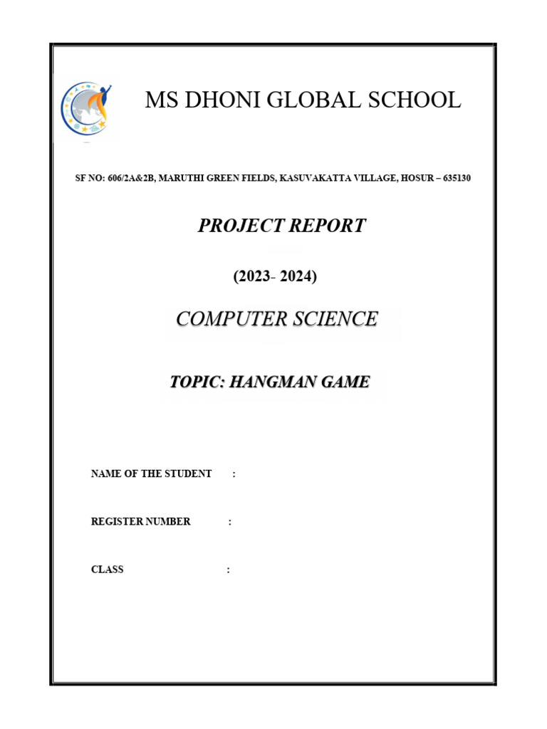 Cs Project File | PDF