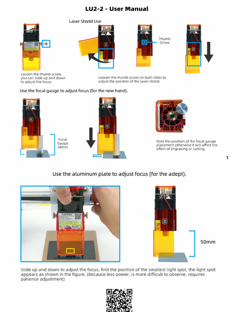 Option 1 - LU2-2 Laser Module For Aufero Laser 2 Laser Engaver | PDF