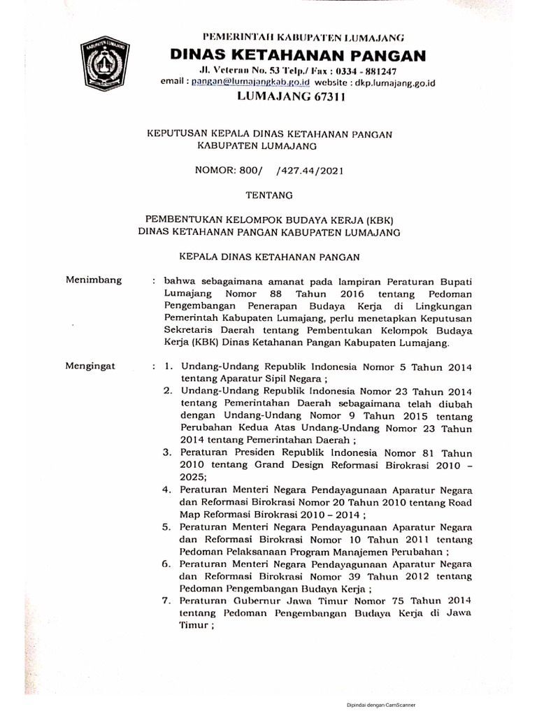 Kelompok-Budaya-Kerja-2021 | PDF