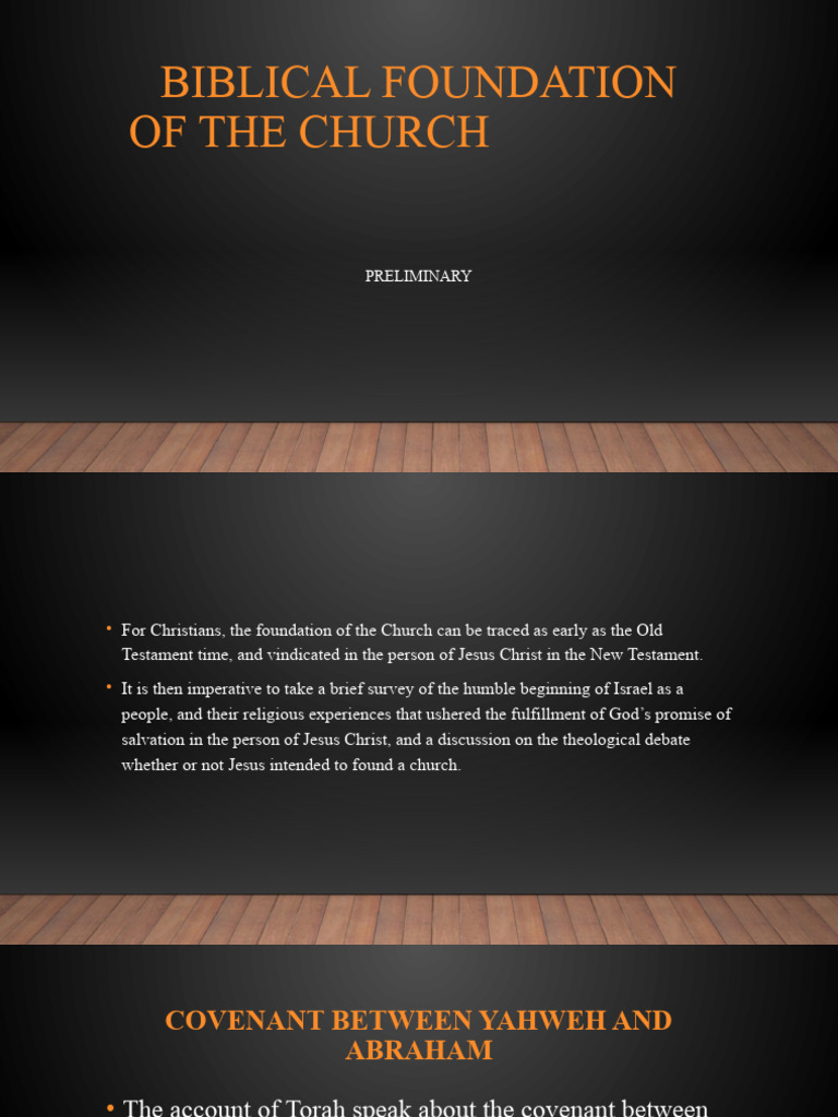 Biblical Foundation of The Church | PDF | Jesus | Covenant (Biblical)