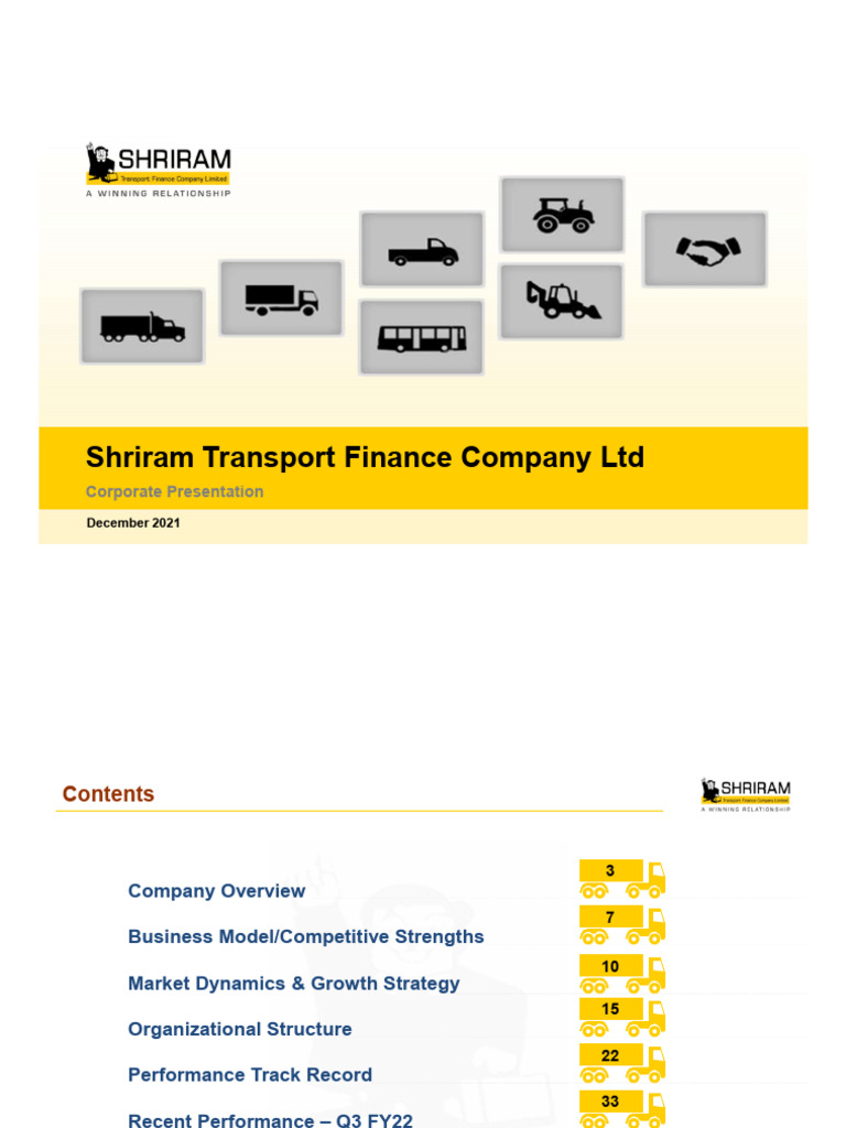 Shriram Transport Finance SEO Overview | PDF | Stocks | Debt