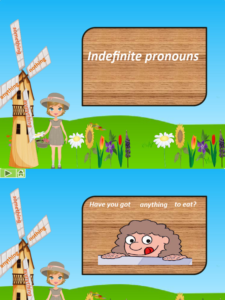 Indefinite Pronouns Games 80913 | PDF | Linguistic Morphology | Syntax