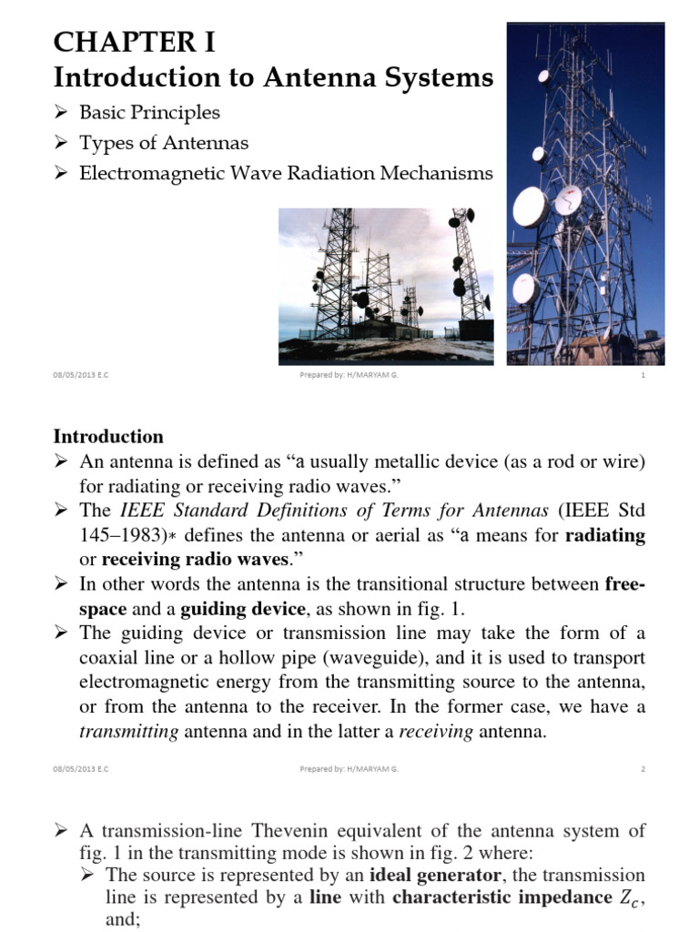 Antennas CH1 | PDF | Antenna (Radio) | Transmission Line