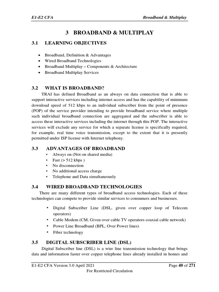 E1-E2 - Text - Chapter 3. BROADBAND - MULTIPLAY | PDF | Digital ...