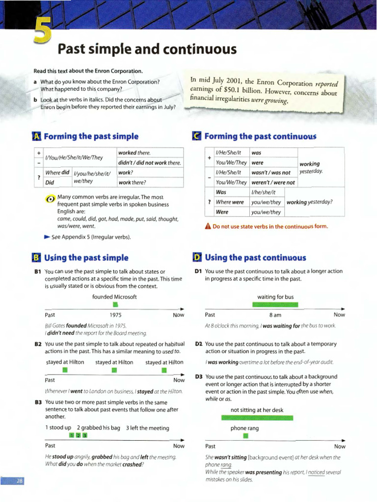 29-32 Past Simple and Continuous | PDF