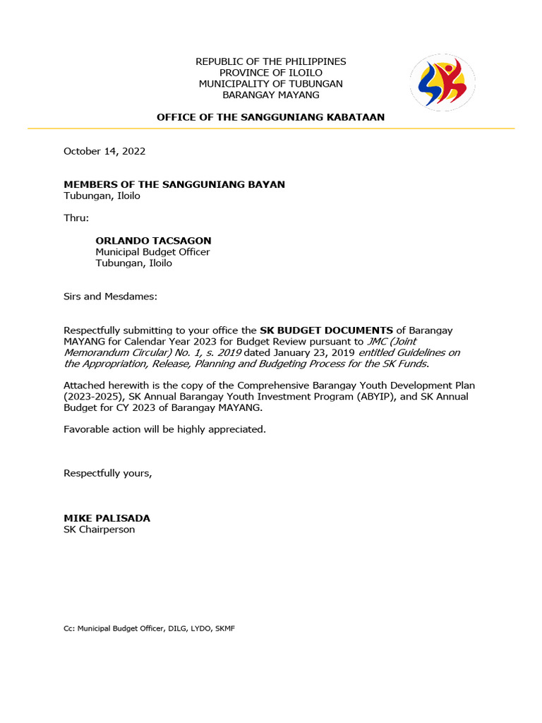 Transmittal Letter To SB | PDF