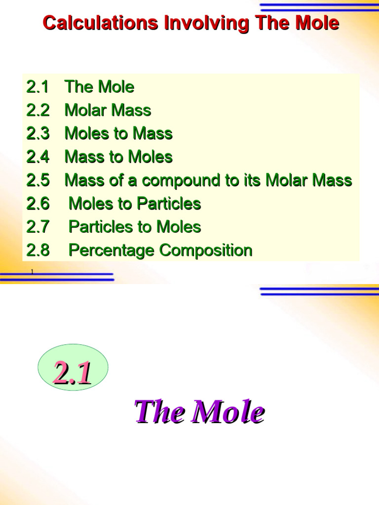 Science 9 Quarter 2 Mole Calculations Percentage Composition | PDF