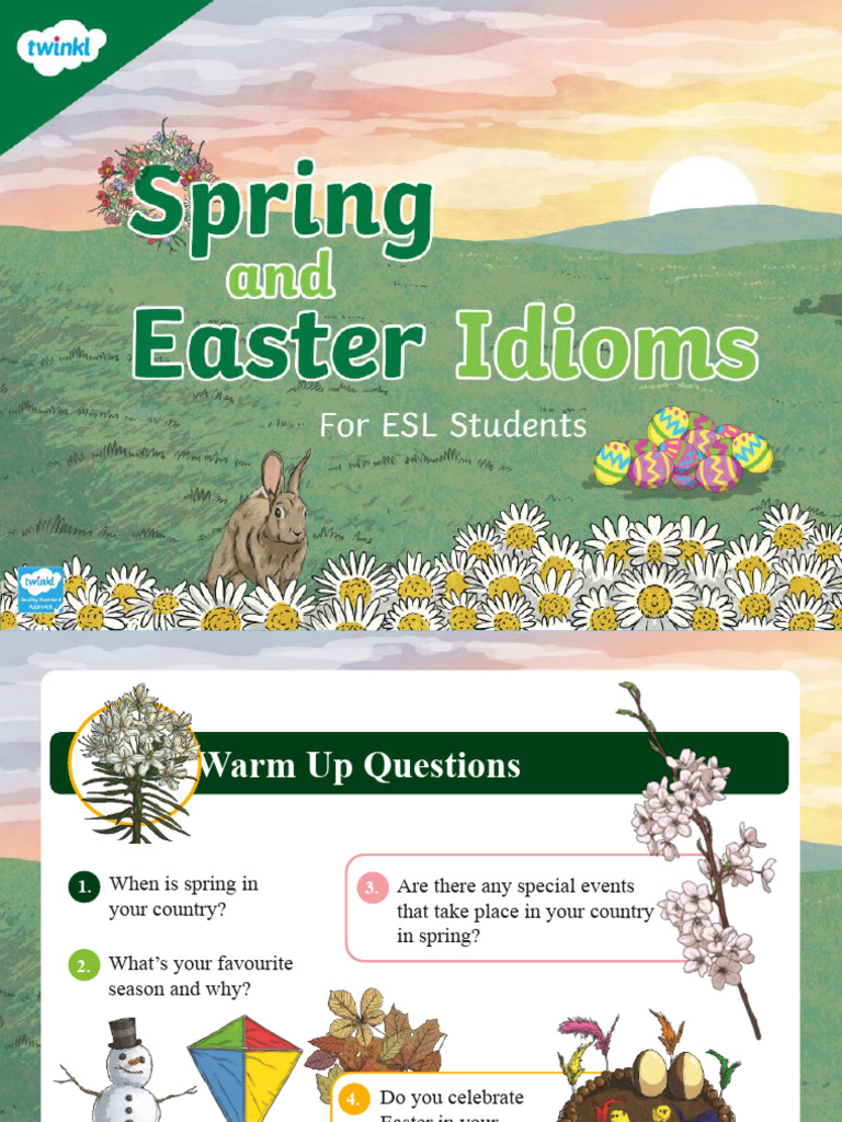 ESL Idioms: Easter & Spring Theme | PDF | Language Arts & Discipline