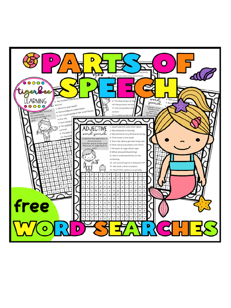 Partsofspeechwordsearchesverbsnounsadjectivesadverbs 2 | PDF