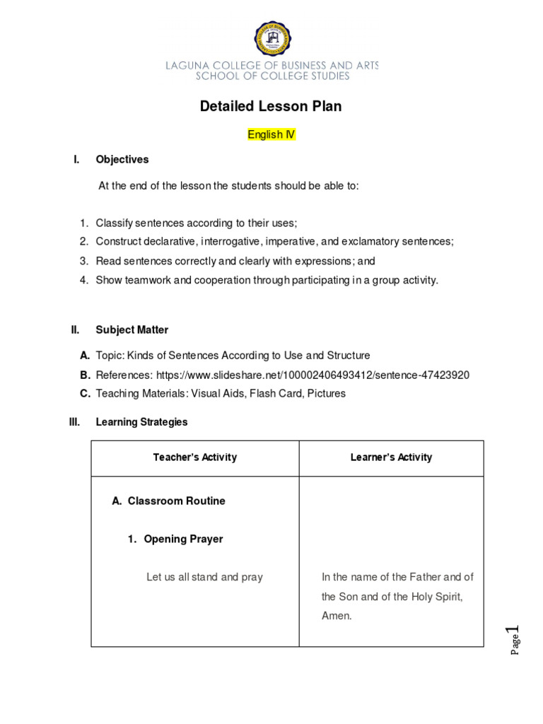 Detailed-Lesson-Plan-4As - CAPUNPON, PATRICIA KYLA | PDF | Question ...