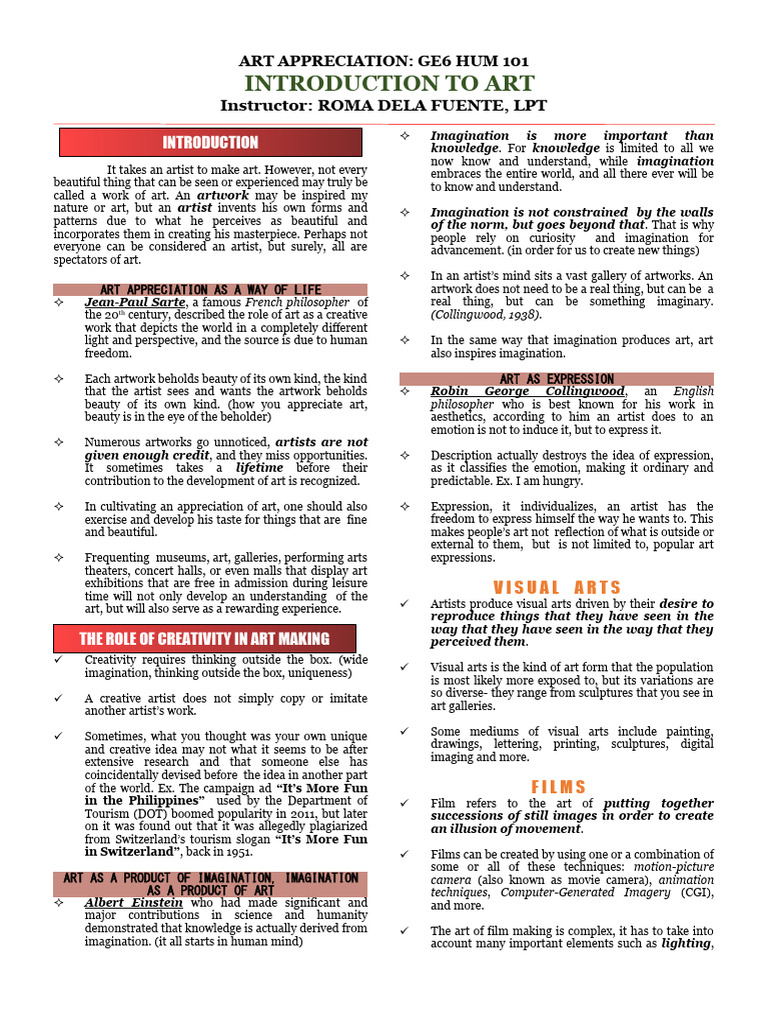 art appreciation 2 b5 | PDF | The Arts | Dances