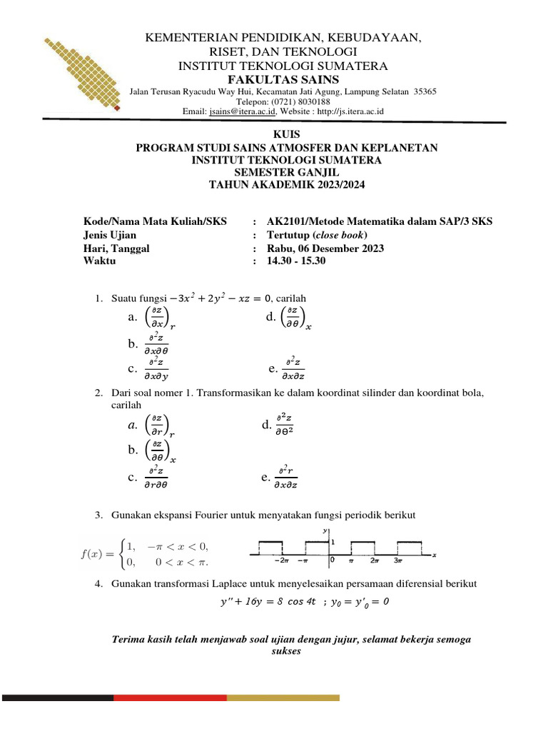 Soal Kuis Metode Matematika | PDF