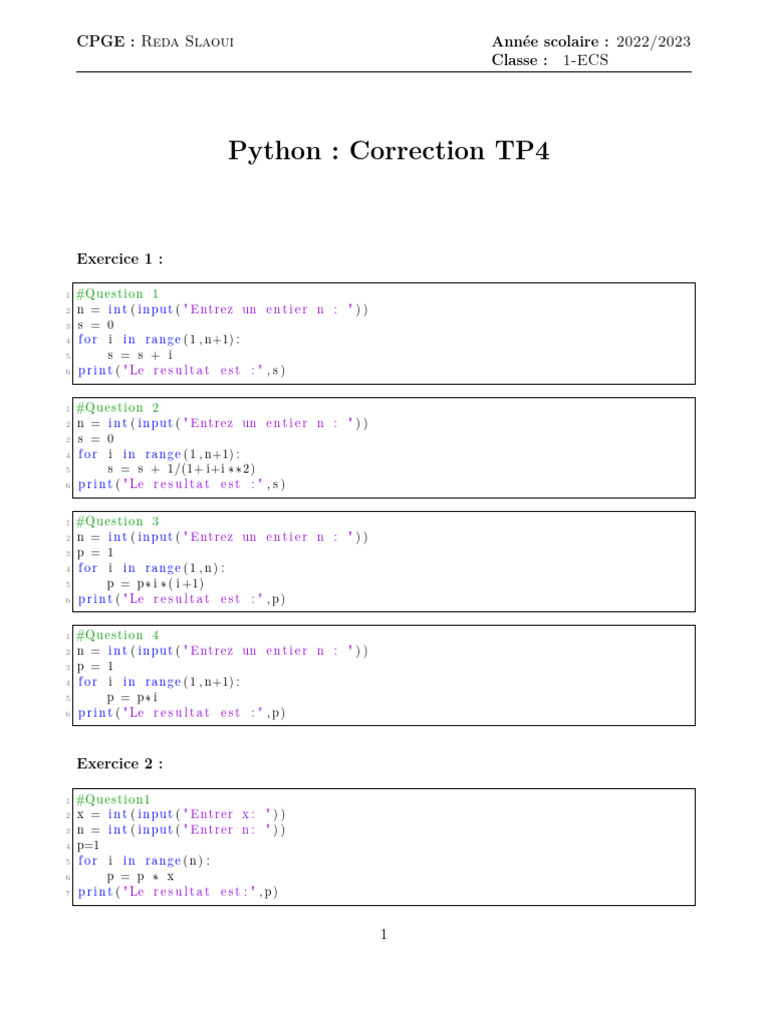 Correction TP4 | PDF