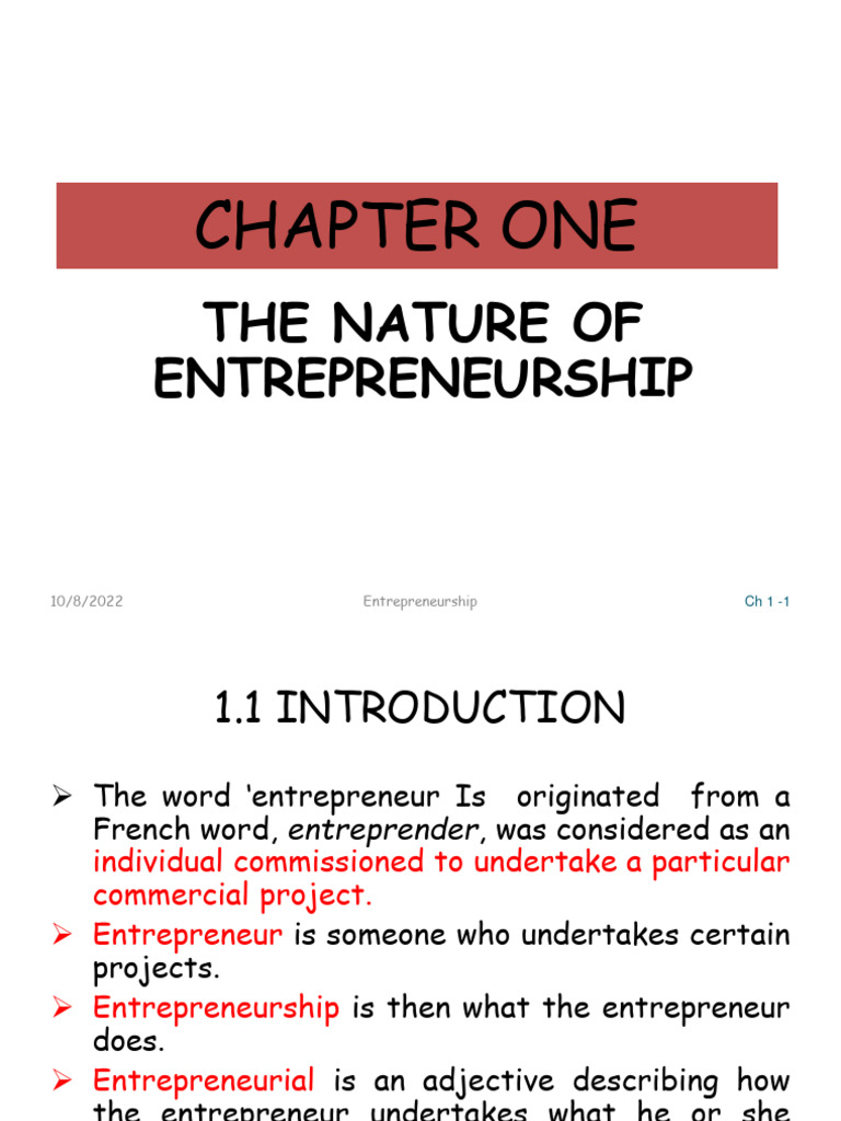Entrepreneurship Chapters 1-7 Lecture Notes | PDF | Entrepreneurship ...