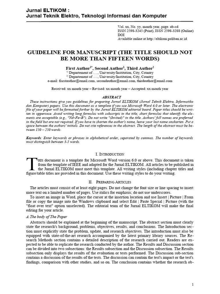 Template Eltikom Rev 8 Agt 2022 | PDF