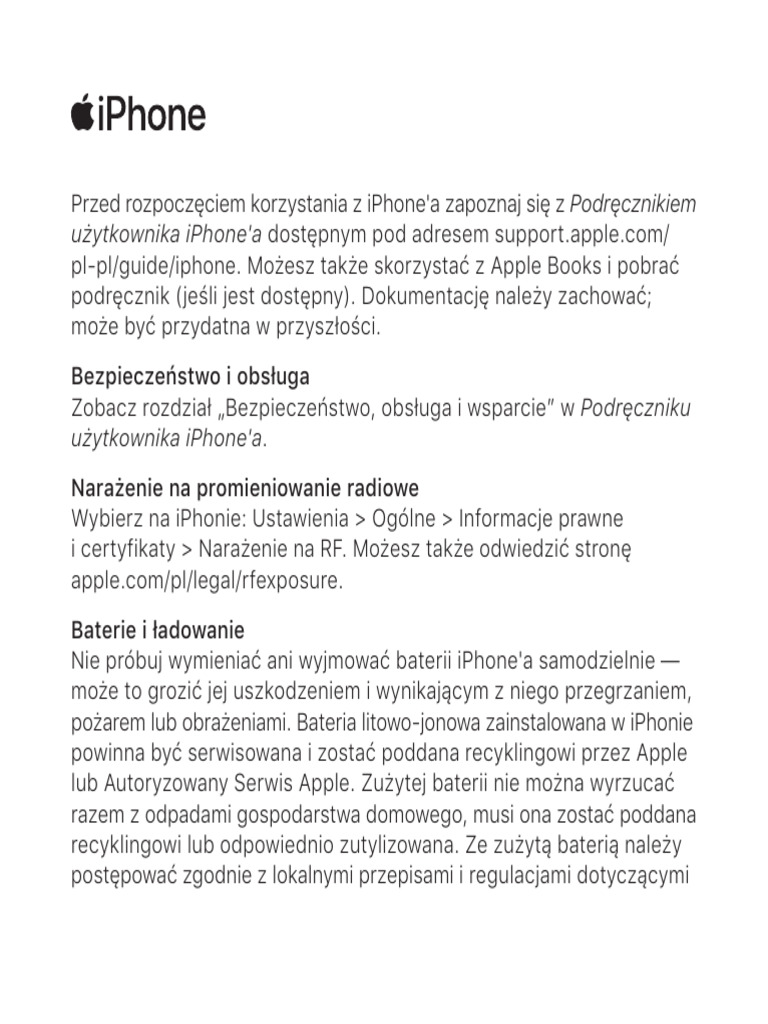 Instrukcja Obslugi APPLE - Iphone - 13 | PDF