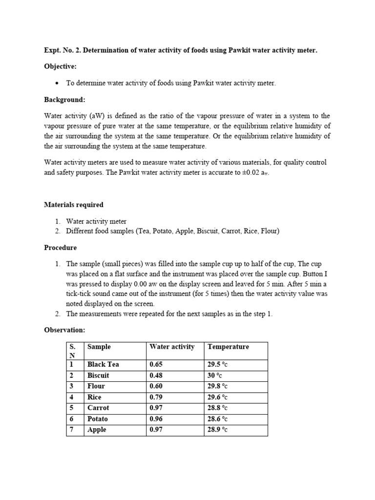 Pawkit Water Activity | PDF | Water | Temperature