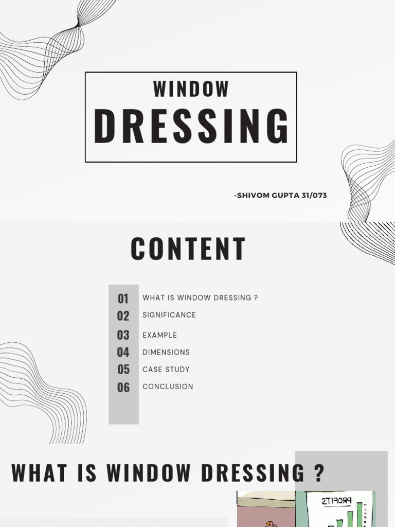 Understanding Window Dressing in Finance | PDF