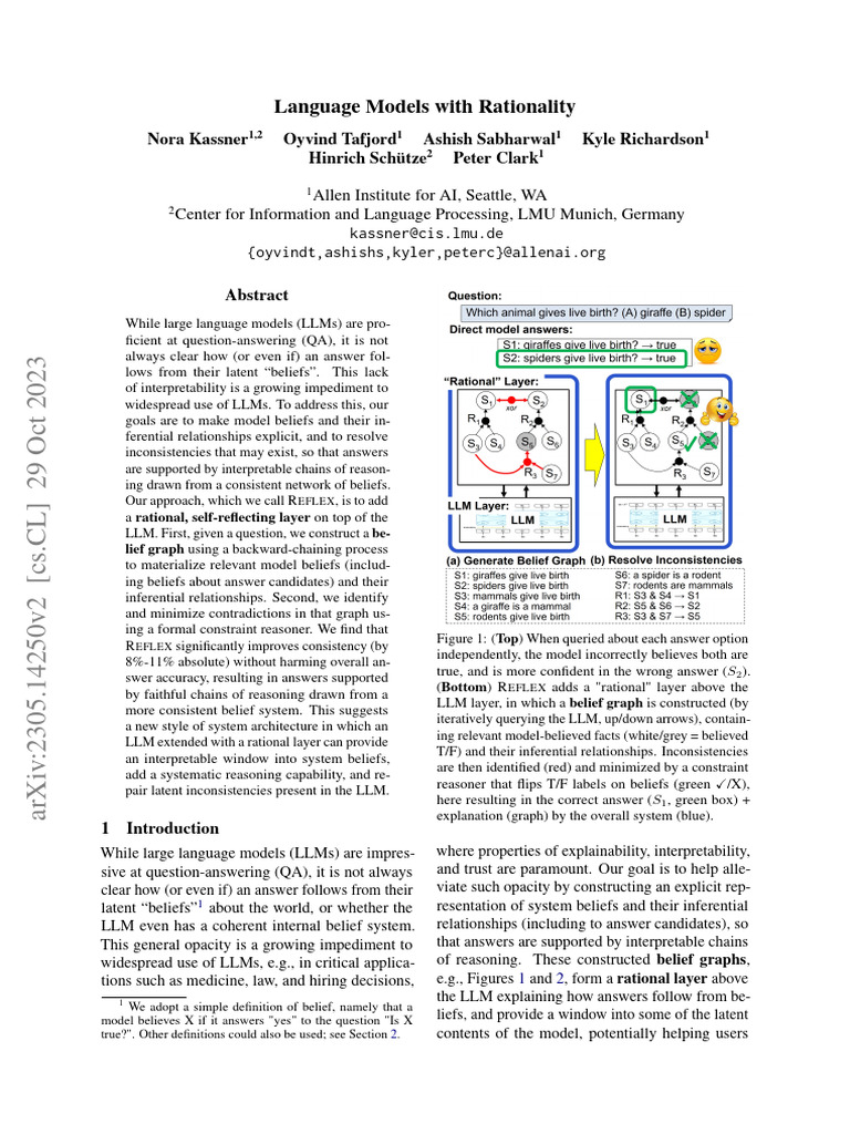 Language Models With Rationality | PDF | Knowledge | Rationality
