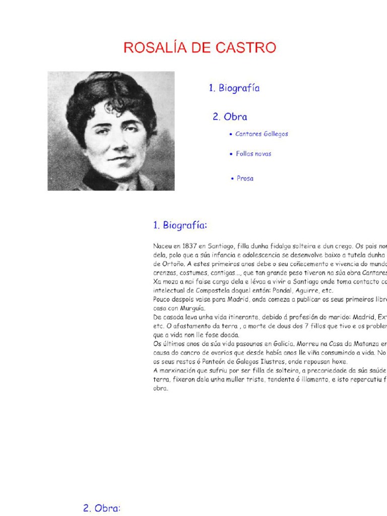 Rosalía de Castro | PDF