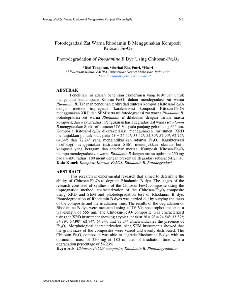 Reaksi Transformasi Dalam Fotodegradasi | PDF