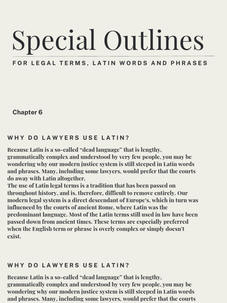 Understanding Latin Legal Terms | PDF | Affidavit | Employment