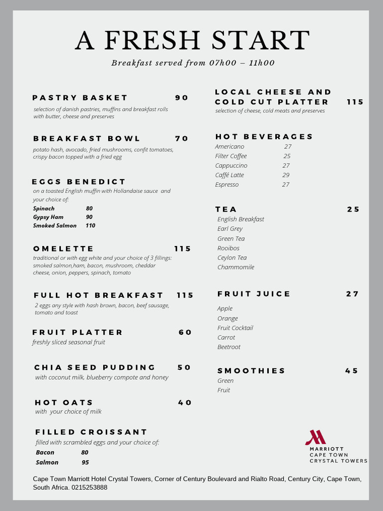 CPTCM Breakfast Menu | PDF | Bacon | Cooking