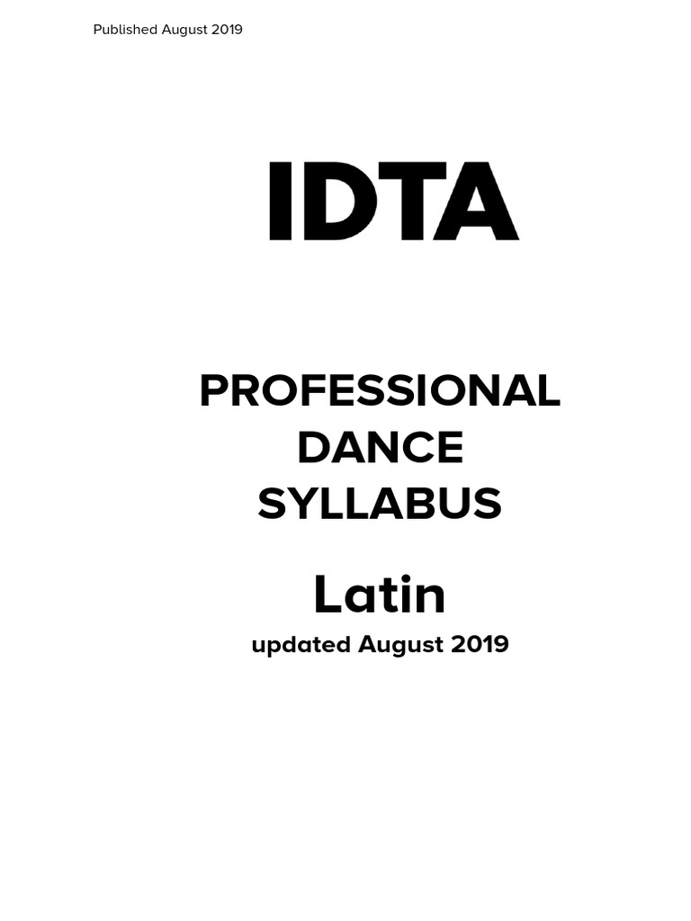 IDTA Latin Dance Syllabus Update | PDF | Ballroom Dance | Dances