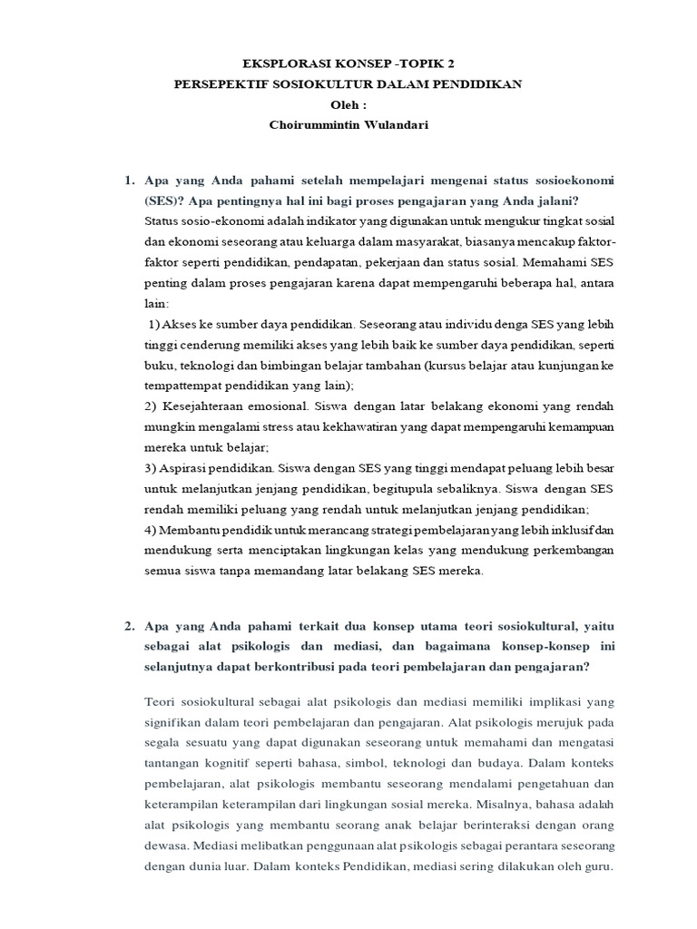 Eksplorasi Konsep Topik 2 | PDF | Karier & Perkembangan | Kesehatan Holistik