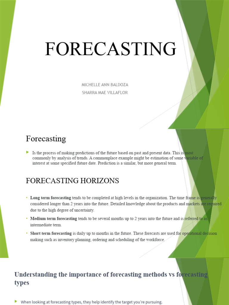 FORECASTING | PDF | Forecasting | Prediction