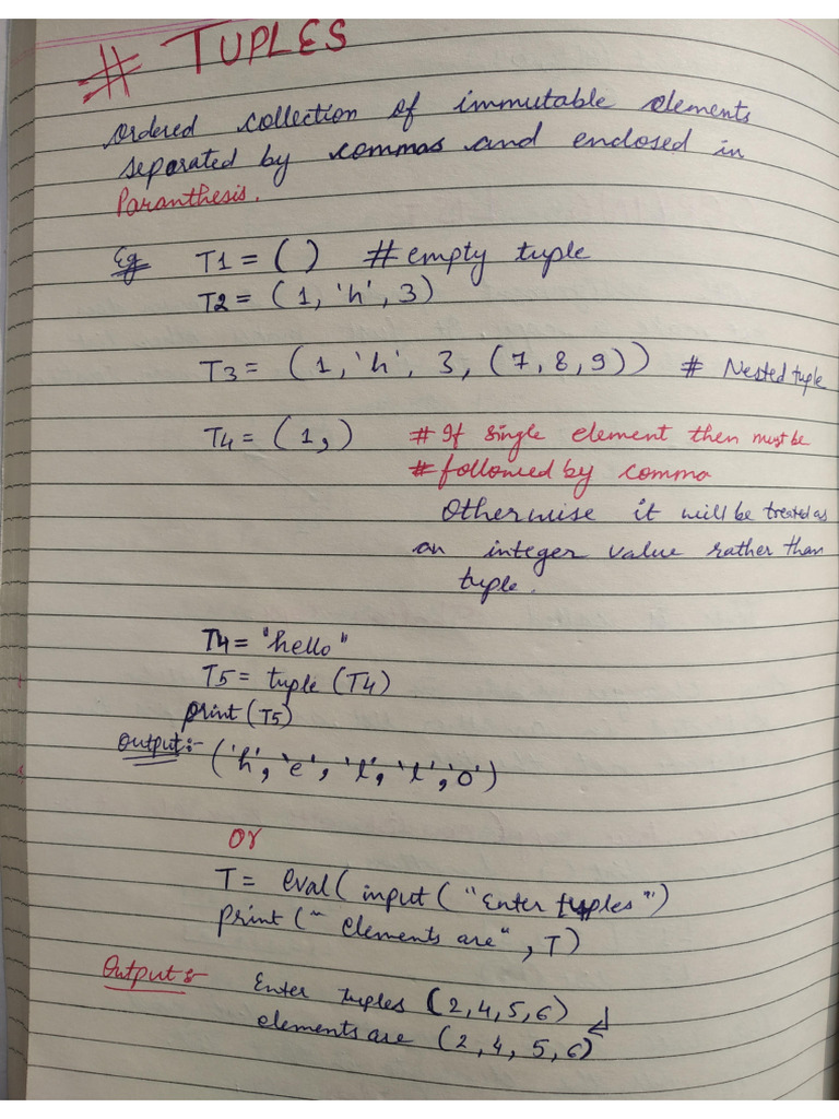 I Tuples in Python | PDF