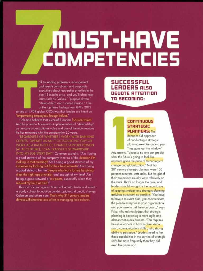 7 Must Have Competencies | Download Free PDF | Organizational Culture ...
