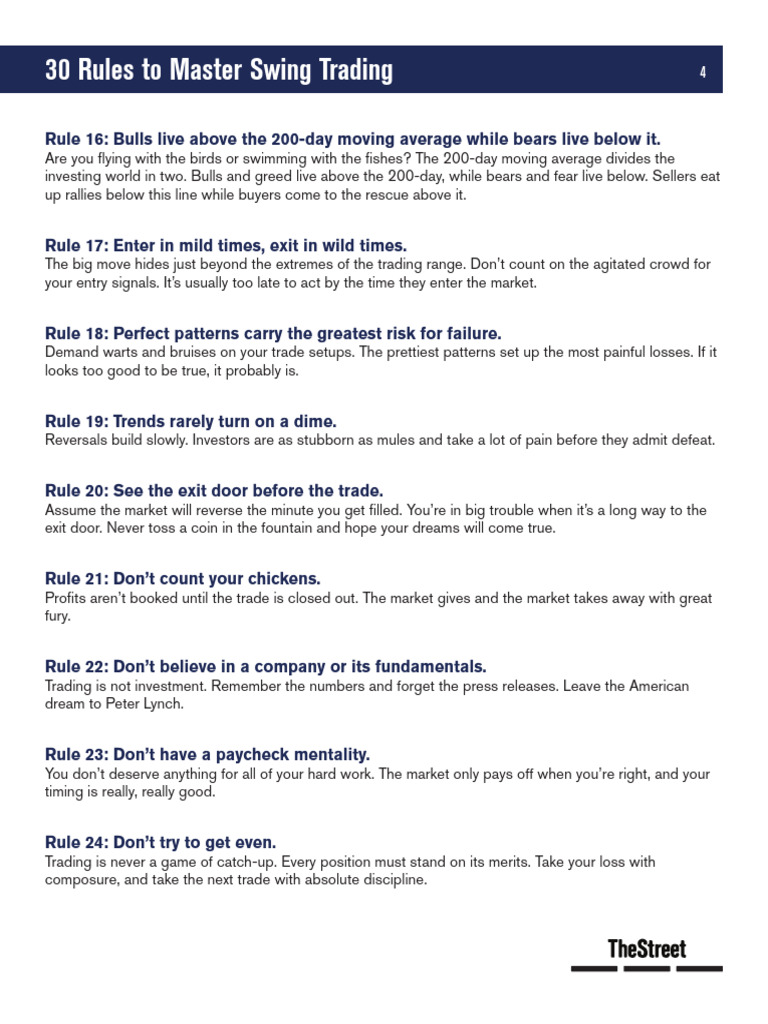30 Rules To Master Swing Trading | PDF | Investing | Financial Markets