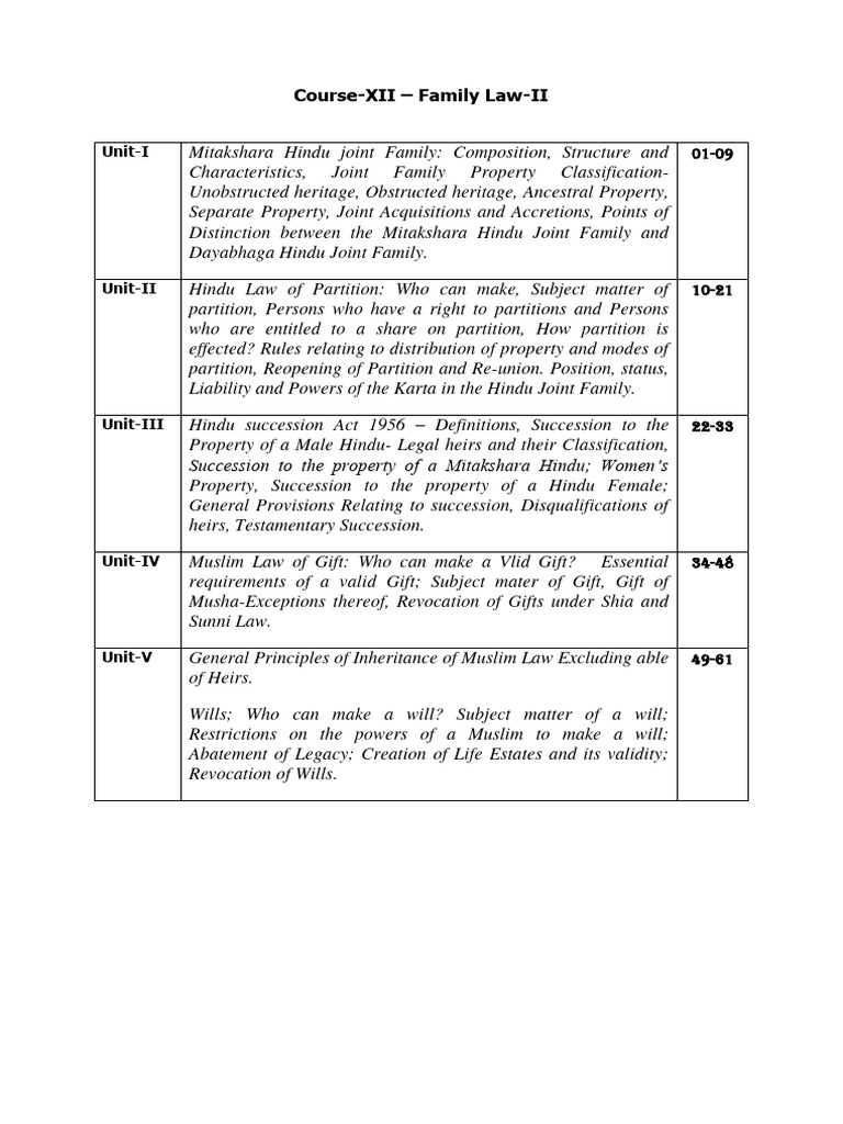 Family Law-II | PDF | Property | Concurrent Estate