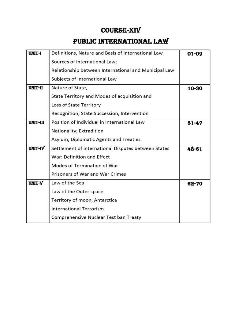 Public International Law | PDF | International Law | Sovereign State