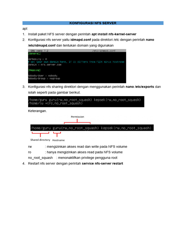 Jobsheet NFS Server | PDF | Komputer