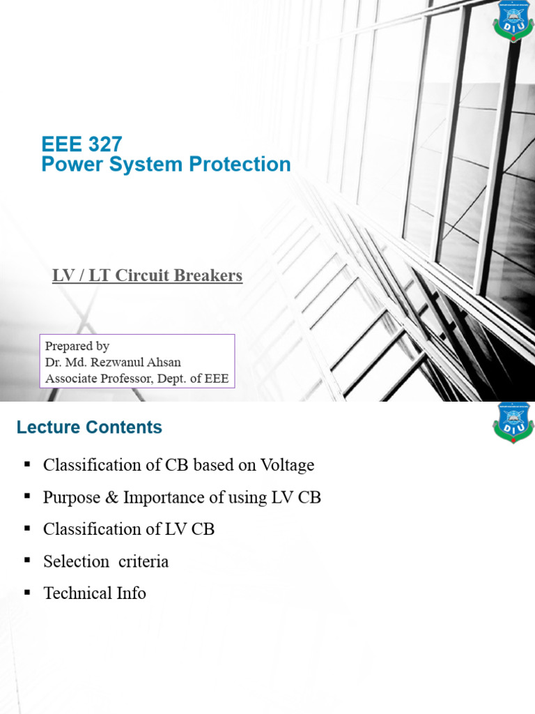 Low Voltage Circuit Breakers Overview | PDF | Electric Power ...