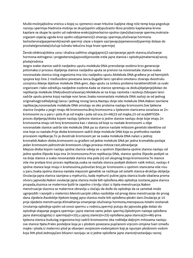 Biologija Ispit | PDF