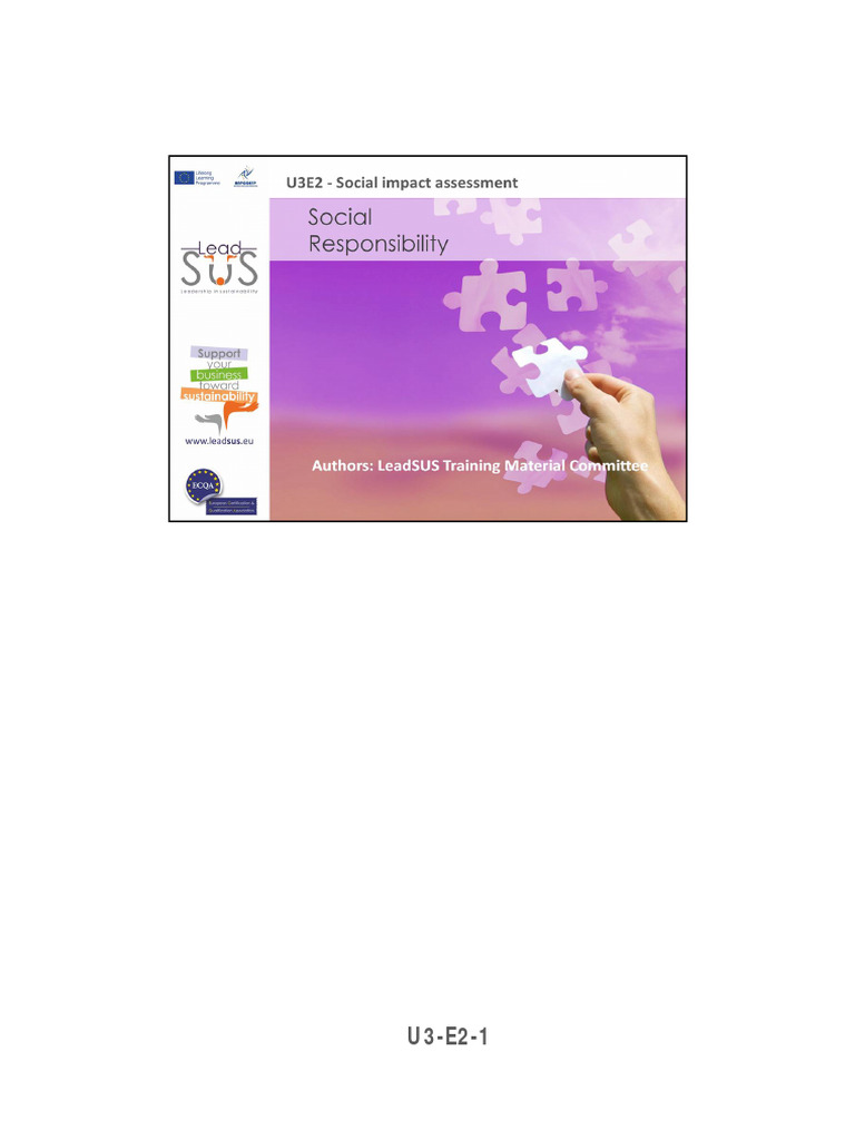 U3E2 Social Impact Assessment en Notes | PDF | Evaluation | Economics