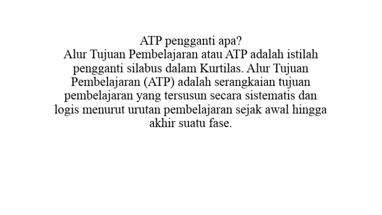 Apa Itu ATP | PDF