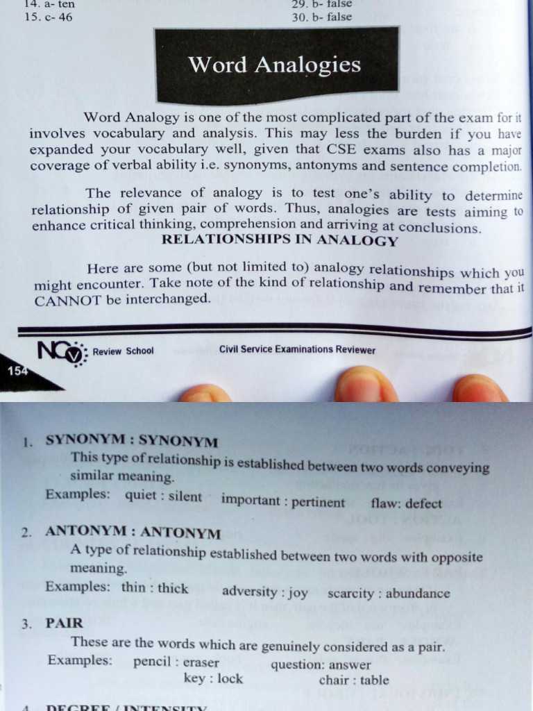 WORD ANALOGY_CSE | PDF